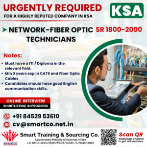 Network Fiber Optic Technician Jobs in Saudi Arabia 2026 - Assignment ...